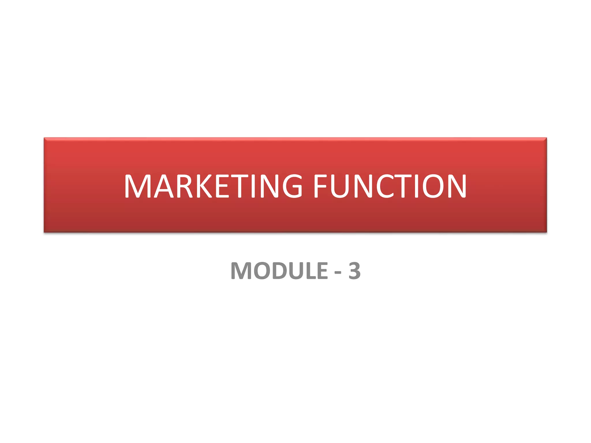 MARKETING FUNCTION | PDF