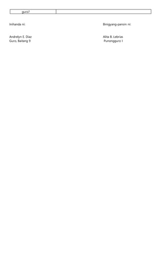 ESP 9 MODYUL 3 | DOCX