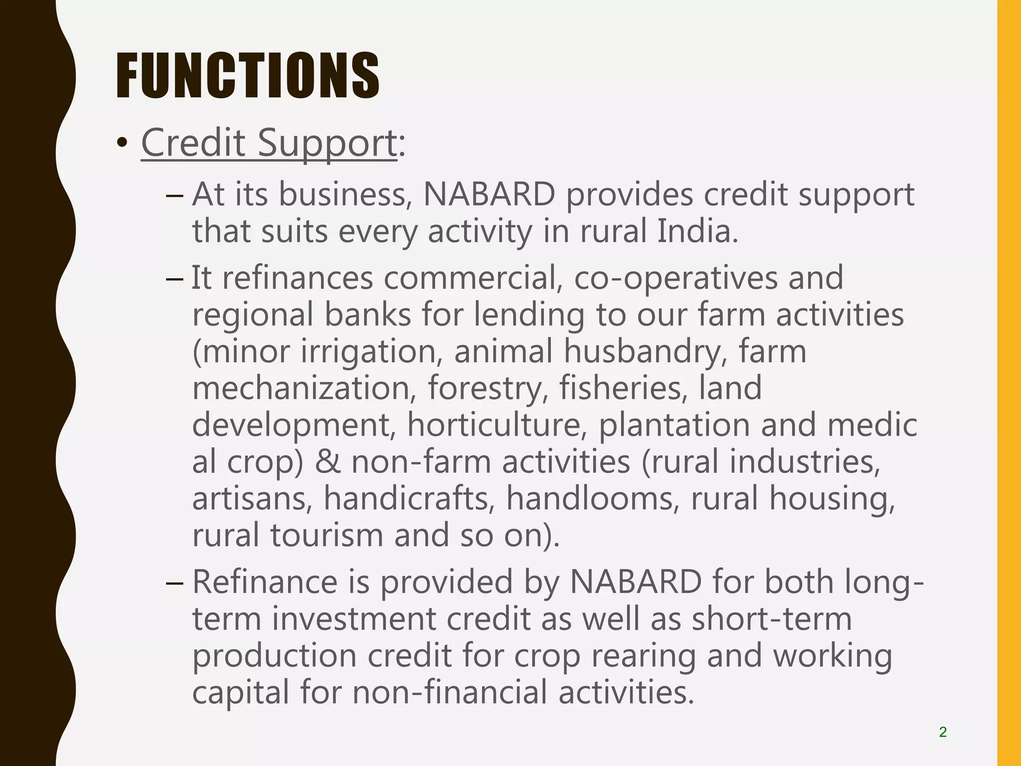 National Bank for Agriculture and Rural Development (NABARD) | PPTX