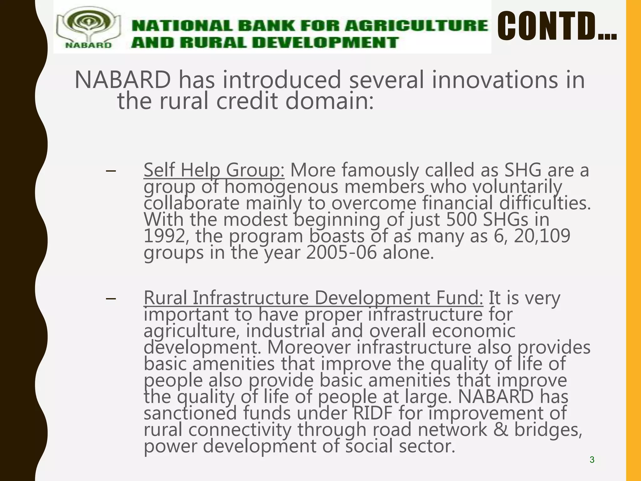 National Bank for Agriculture and Rural Development (NABARD) | PPTX