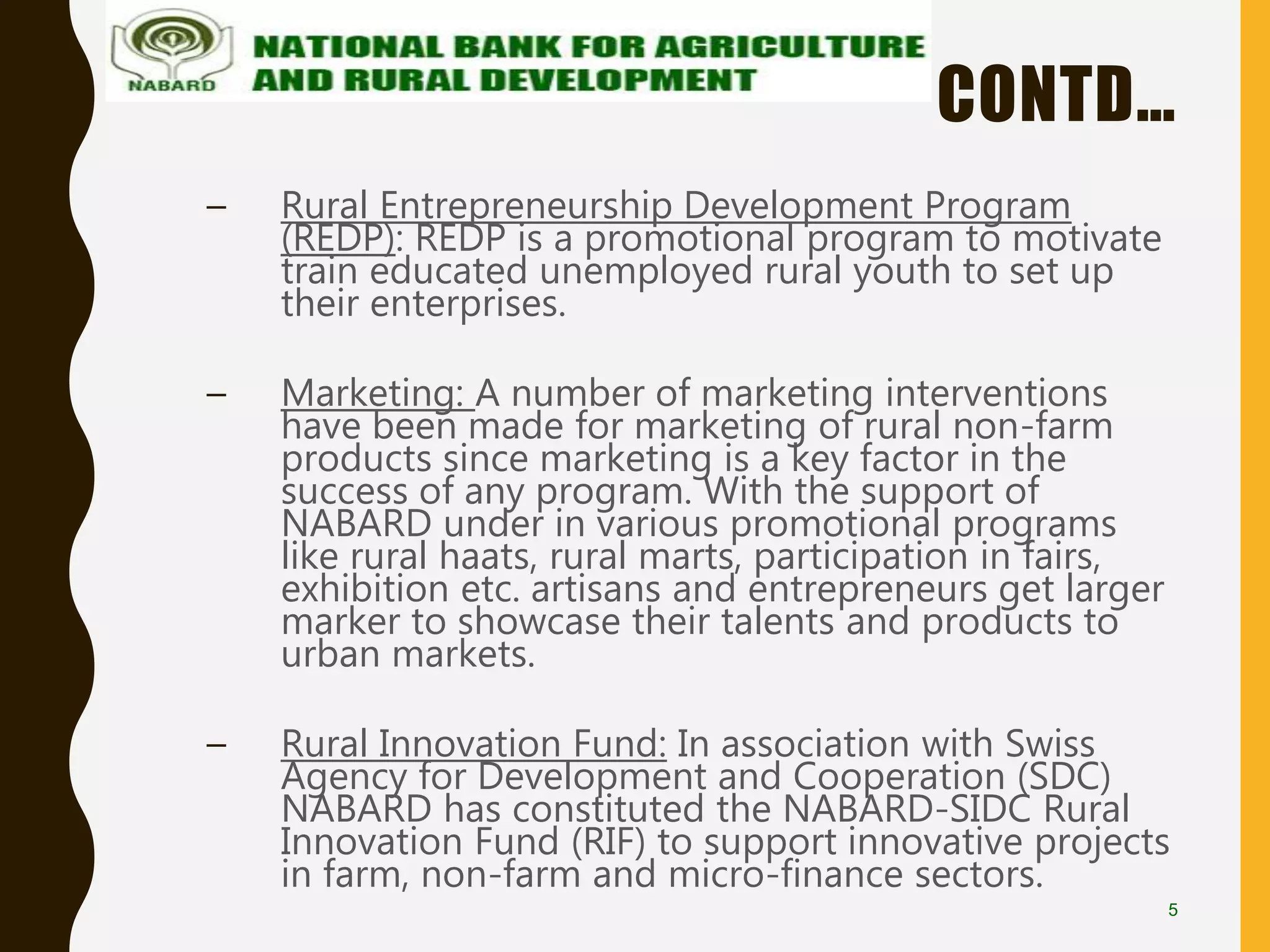 National Bank for Agriculture and Rural Development (NABARD) | PPTX