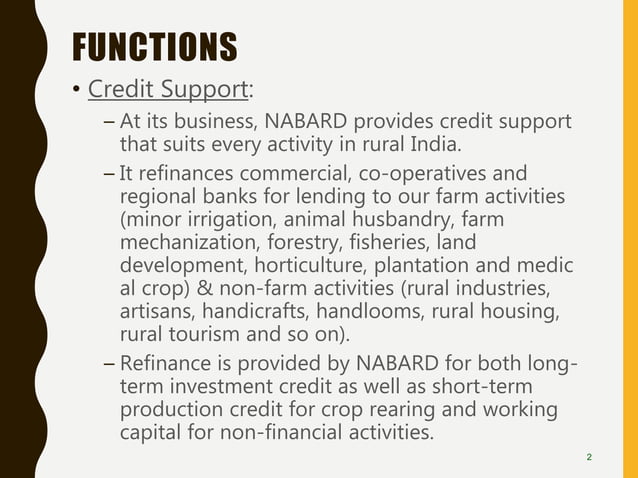 National Bank for Agriculture and Rural Development (NABARD) | PPTX