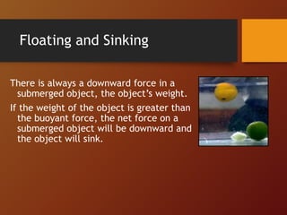 Module-4.1_Bouyancy.ppt prevents from float | PPT