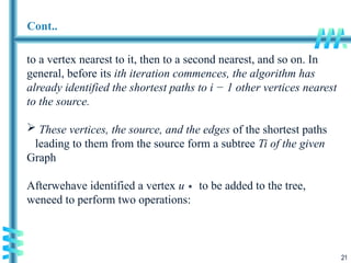 Prims Algorithm, Kruskals algorithm, Dijkstra’s Algorithm | PPTX
