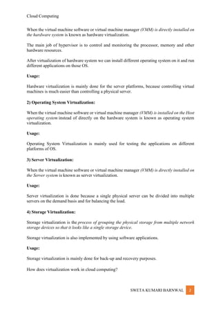 Virtualization - cloud computing | PDF