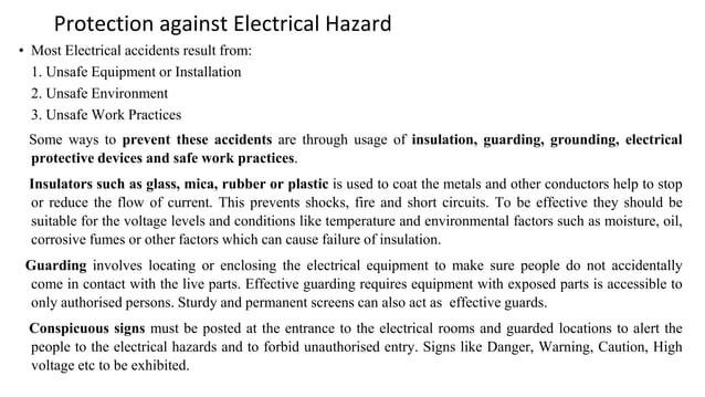 Module-4-Electrical Safety in industrial safety | PPSX