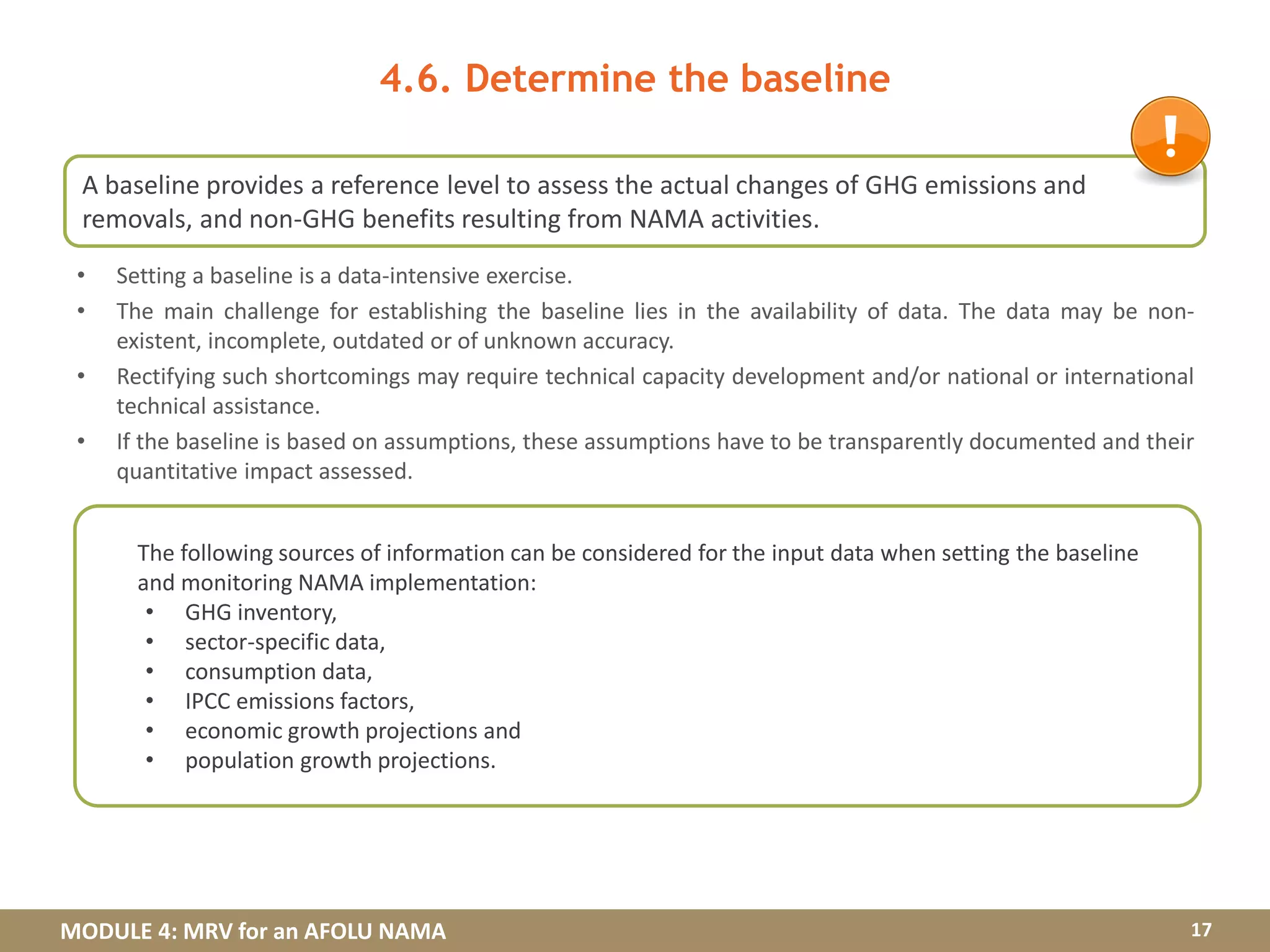 Module 4: Measurement, Reporting and Verification (MRV) for an AFOLU ...