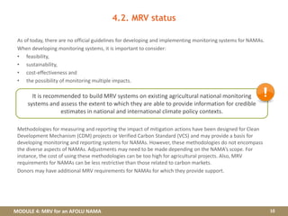 Module 4: Measurement, Reporting and Verification (MRV) for an AFOLU ...