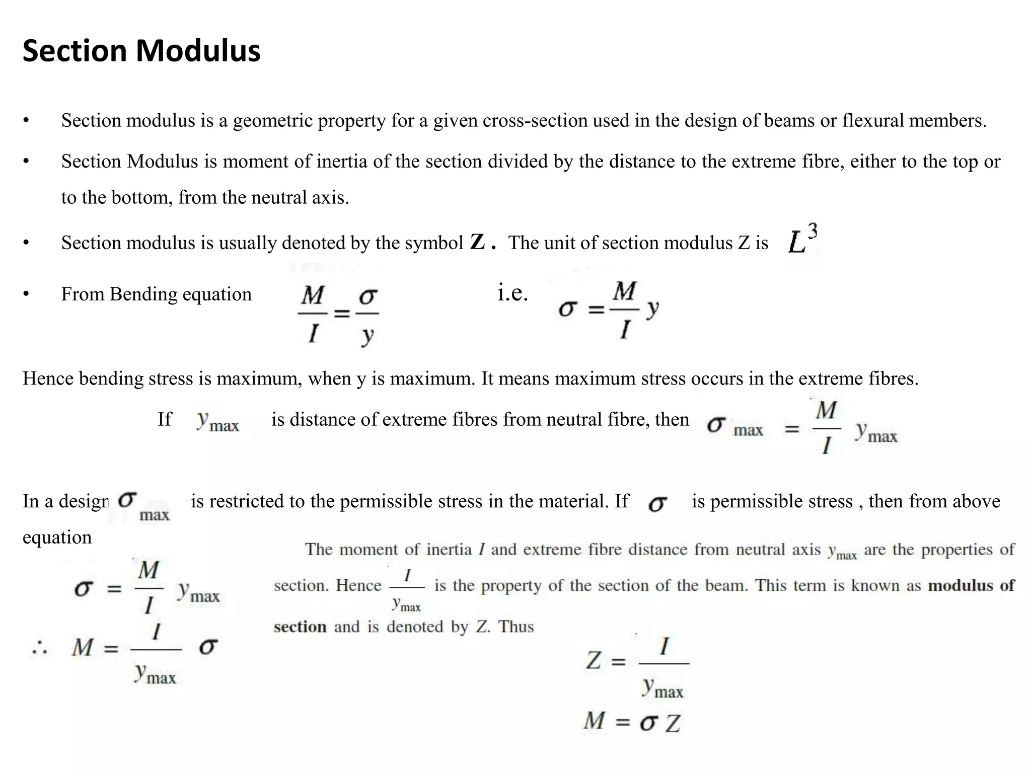 Module 4 flexural stresses- theory of bending | PPTX
