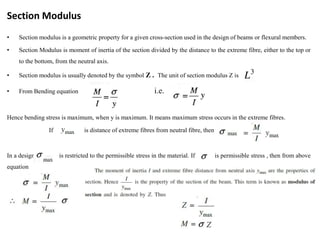 Module 4 flexural stresses- theory of bending | PPTX