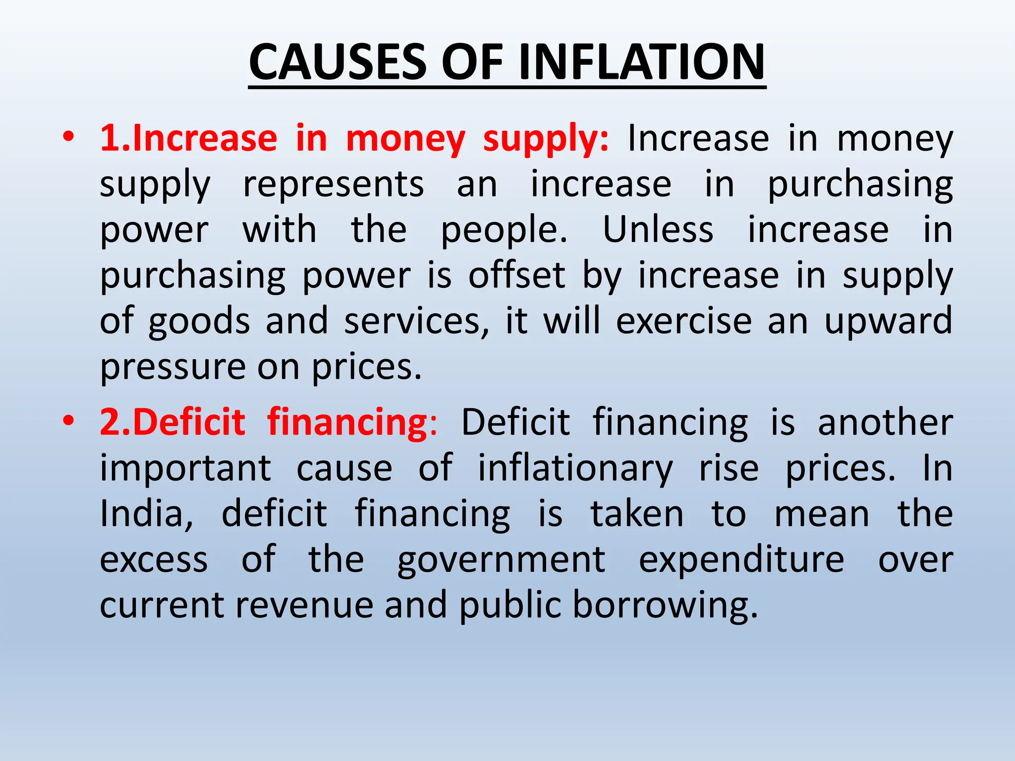 Inflation in Economics - Types, Properties, Methods to overcome | PPT
