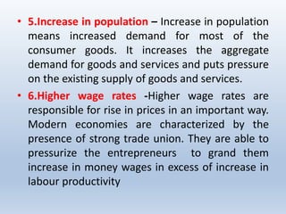 Inflation in Economics - Types, Properties, Methods to overcome | PPTX