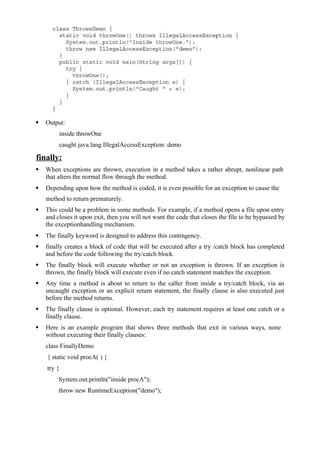 Module-4 Java Notes.docx notes about java | PDF
