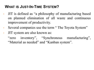Module-4 JIT.ppt | Mechanical and Industrial Engineering Industry | Industries