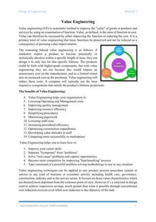 Design and Engineering-Module 5: User Centered and Product Centered ...