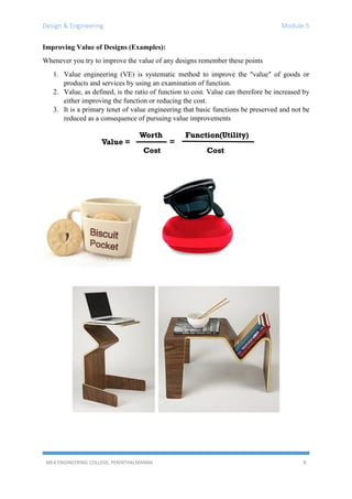 Design and Engineering-Module 5: User Centered and Product Centered Design, Cultural Influence ...