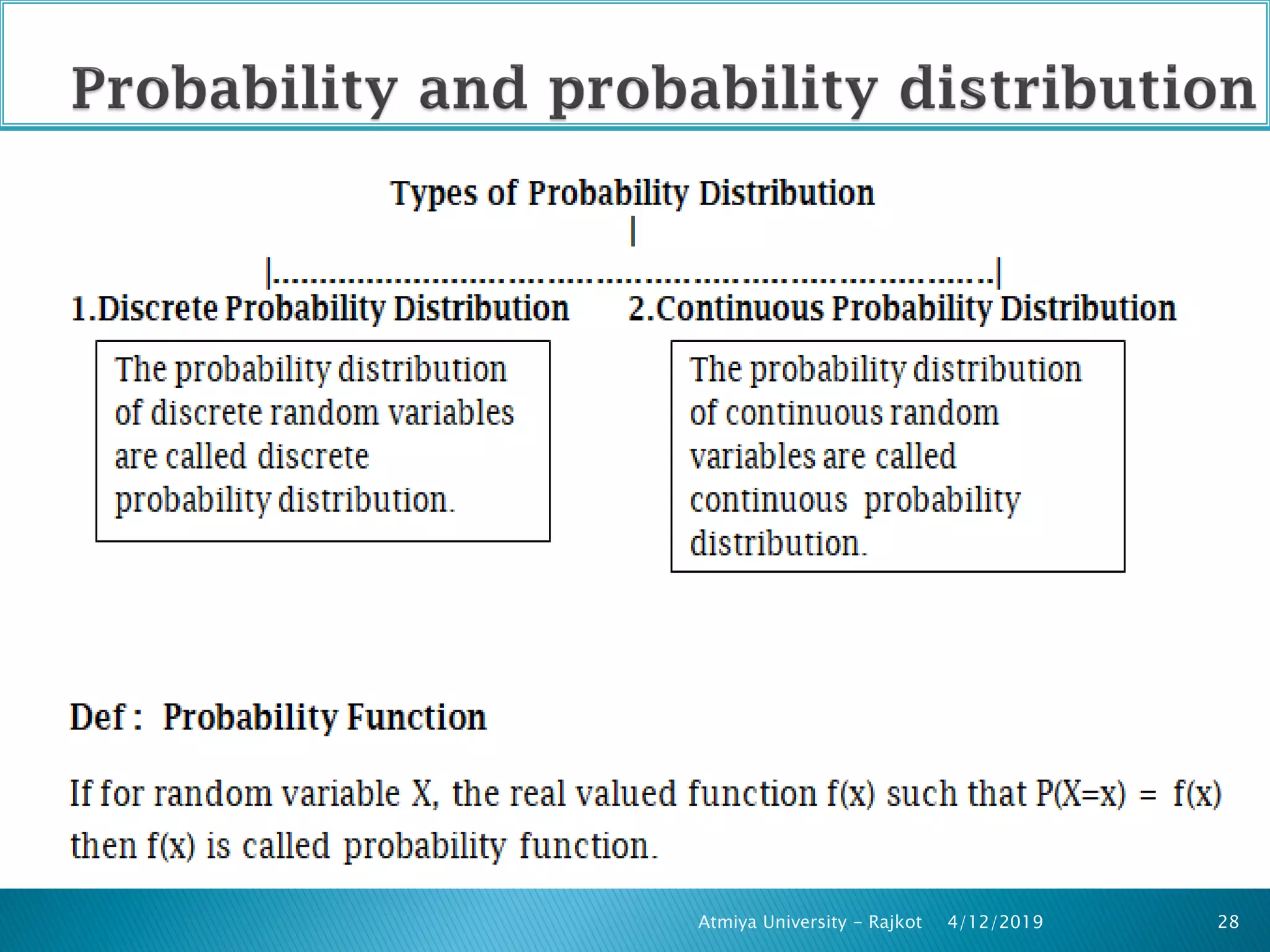 Random Variable and Probability Distribution | PDF