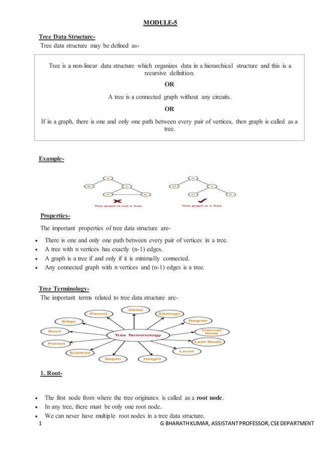 Trees And Graphs In Data Structures And Algorithms Docx Geology Science