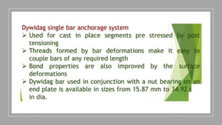 Anchorage methods in Prestressed concrete | PPTX