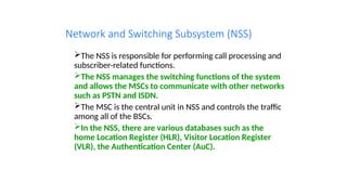 Global System for Mobile (GSM): GSM Network Architecture, GSM ...