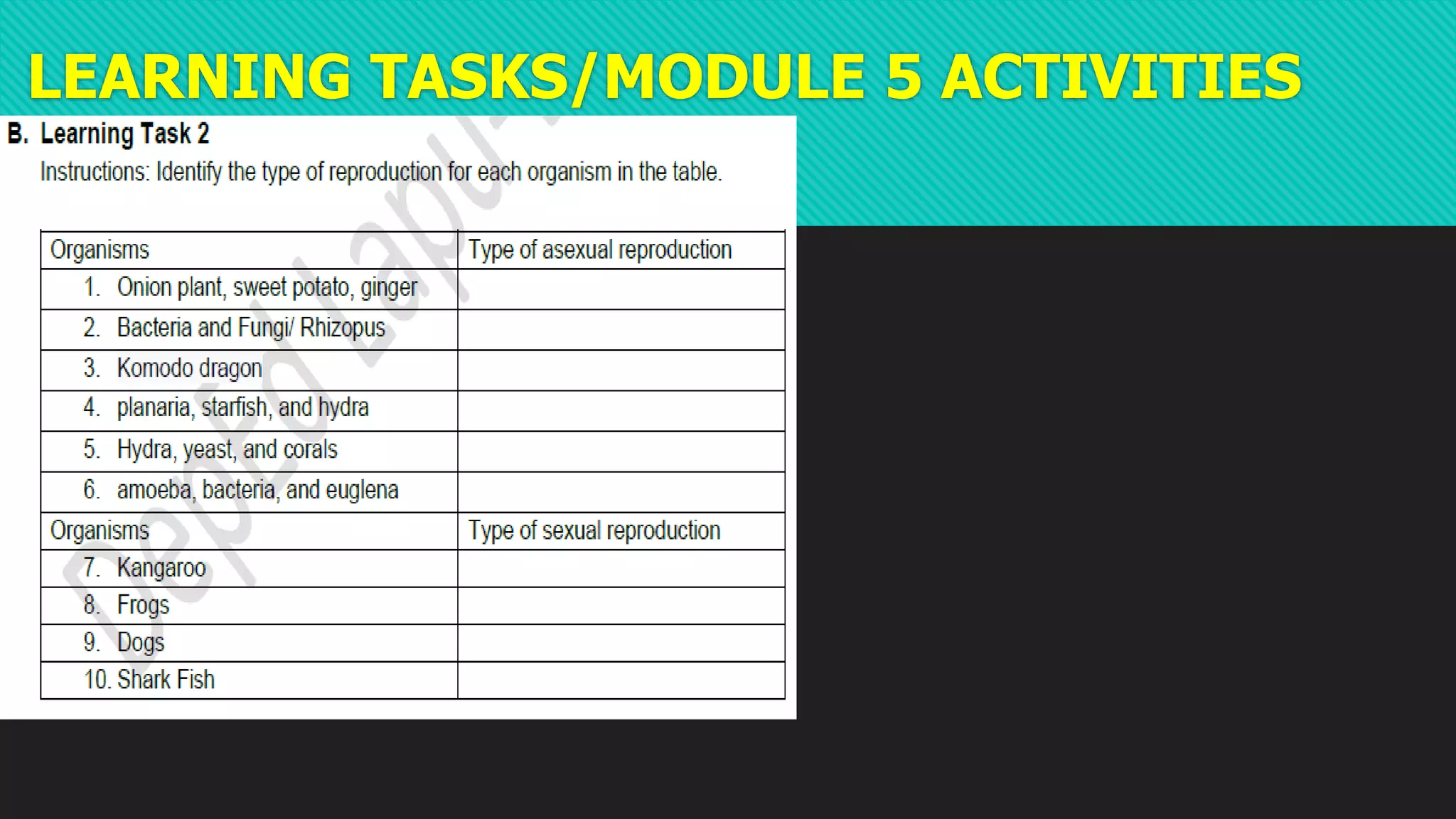 Module 5-asexual-vs-sexual-reproduction | PPTX