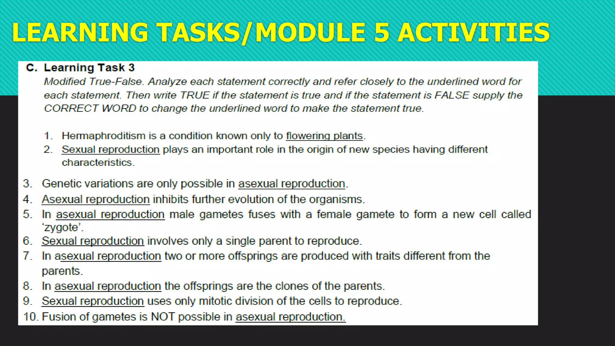 Module 5-asexual-vs-sexual-reproduction | PPTX