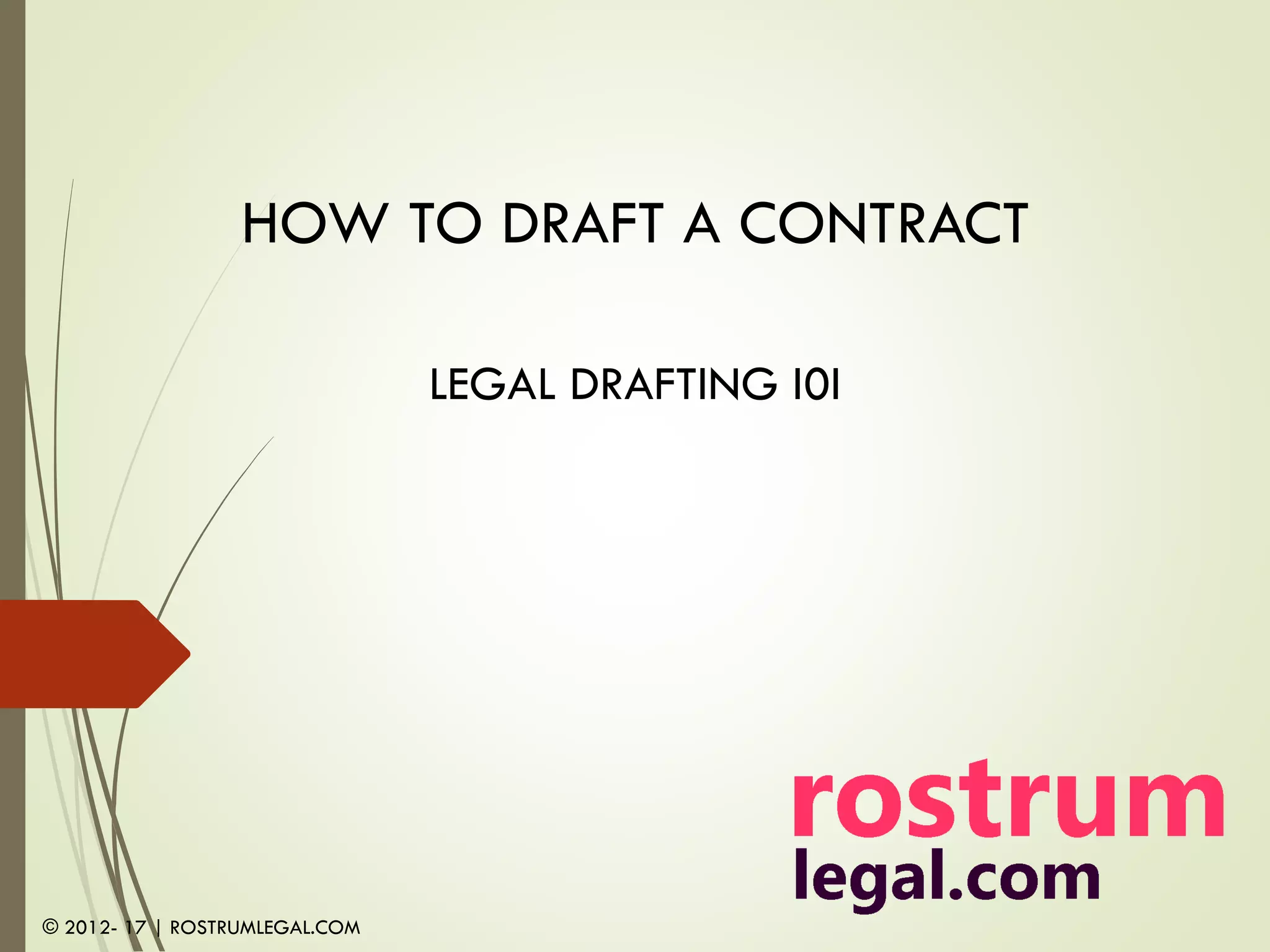 Module 5 How to Draft a Contract | PPT