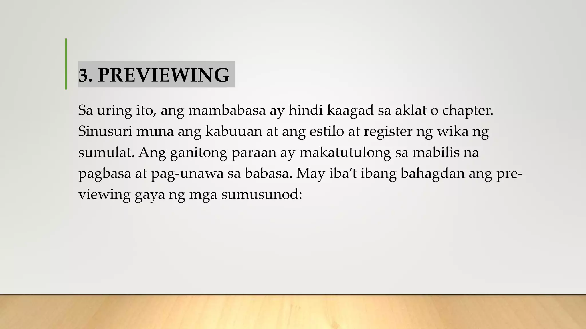 mga teorya sa pagbabasa | PPTX