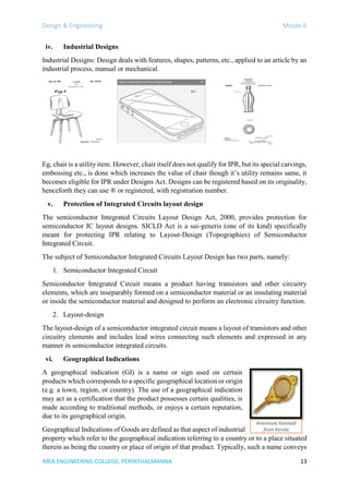 Design and Engineering-Module 6:Modular Design, Design Optimization, Internet of Things, IPR ...
