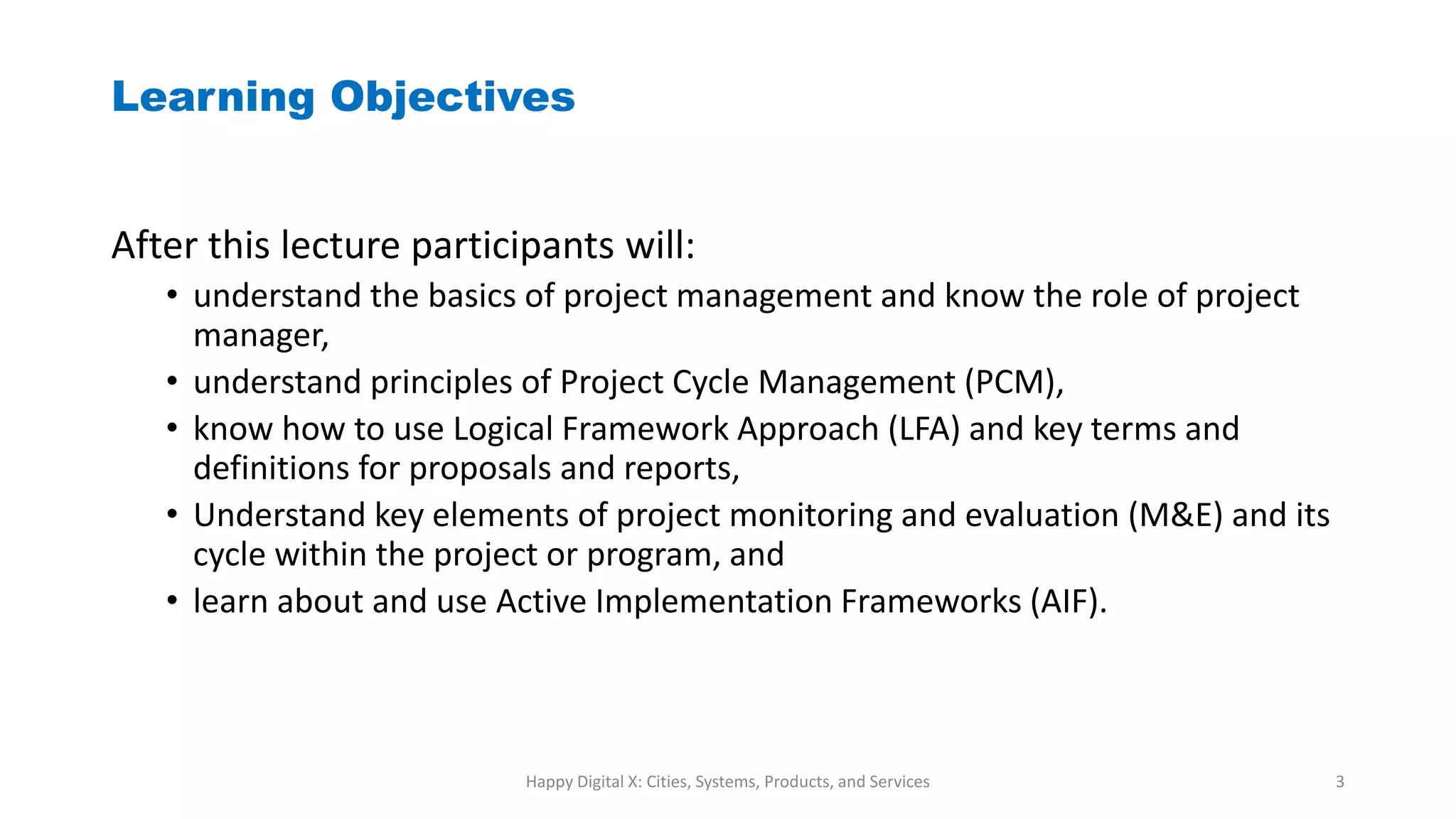 Module 6 Implementation: project management and monitoring | PDF