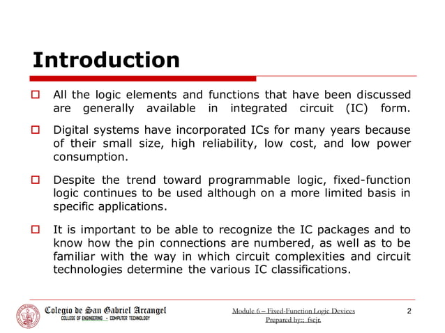 Module-6-Fixed-Function-Logic-Devices-PROF.pdf | Physics | Science