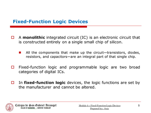 Module-6-Fixed-Function-Logic-Devices-PROF.pdf | Physics | Science
