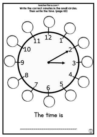 Label A Clock Worksheet