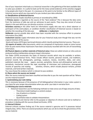 Historical research | PDF