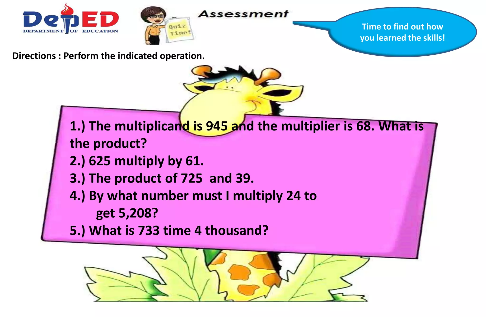 Multiplying 3-digit numbers by 2-digit numbers | PPTX