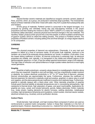 Module 7 - Ceramics, Structures and properties of ceramics | PDF