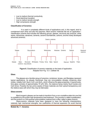 Module 7 - Ceramics, Structures and properties of ceramics | PDF