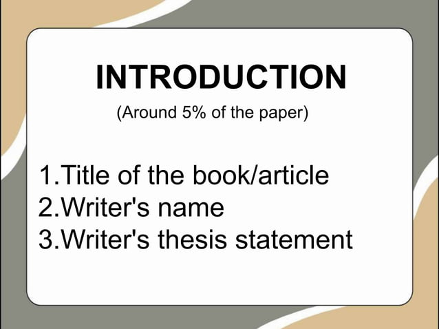 book review article critique module 7 reading | PPTX | Books and Literature