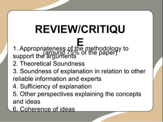 book review article critique module 7 reading | PPTX