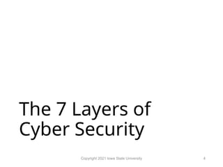 The 7 layers of cybersecurity and vulnerabilities | PPTX