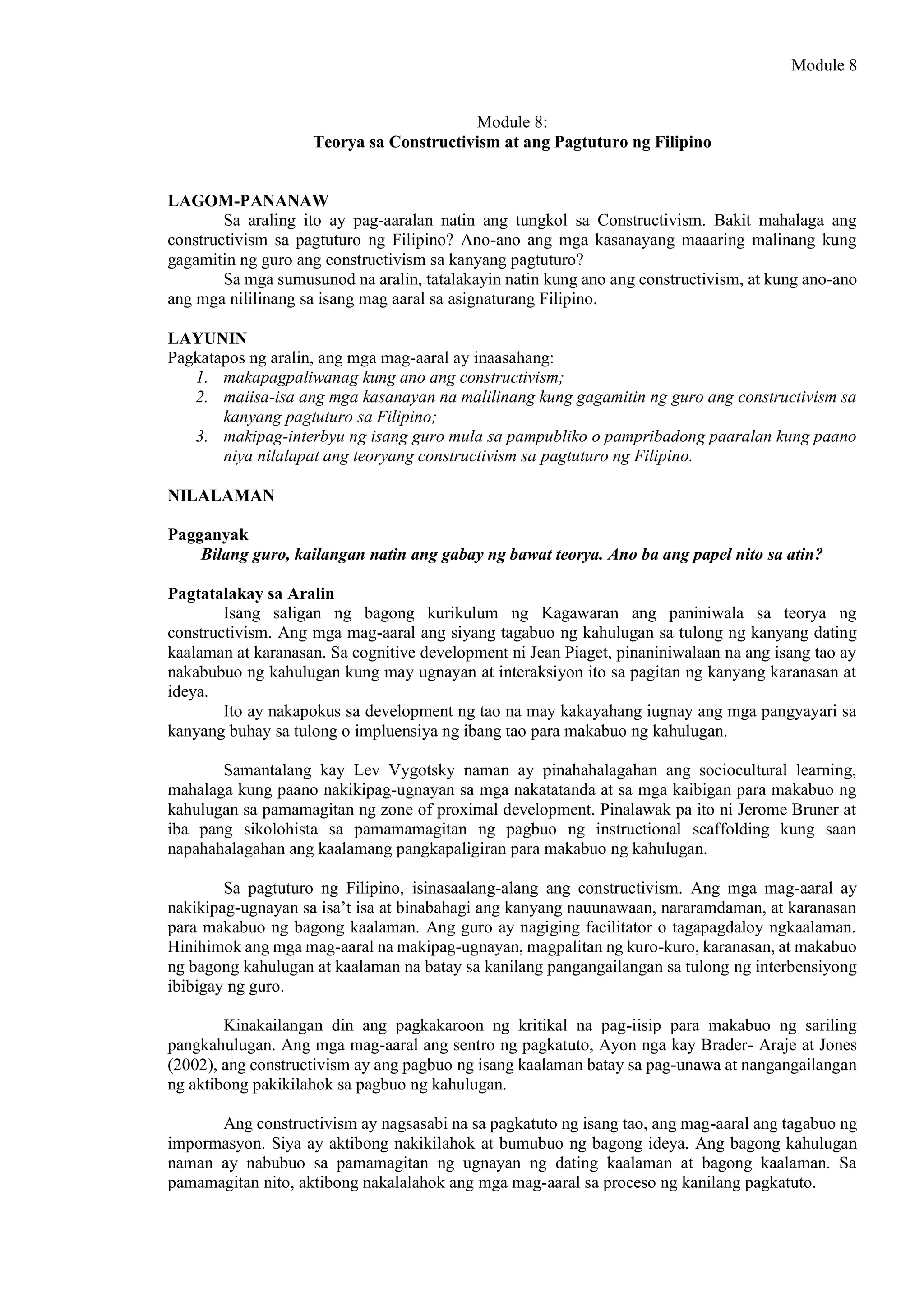 Module-8-Teorya-sa-Constructivism-at-ang-Pagtuturo-ng-Filipino.pdf