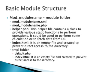 Modules and Components Introduction in Joomla! 2.5 | PPT