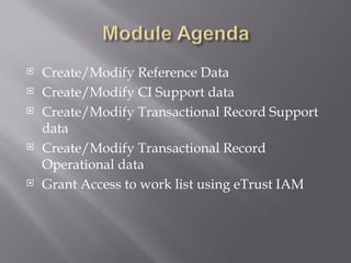 Module establish business data structure | PPT