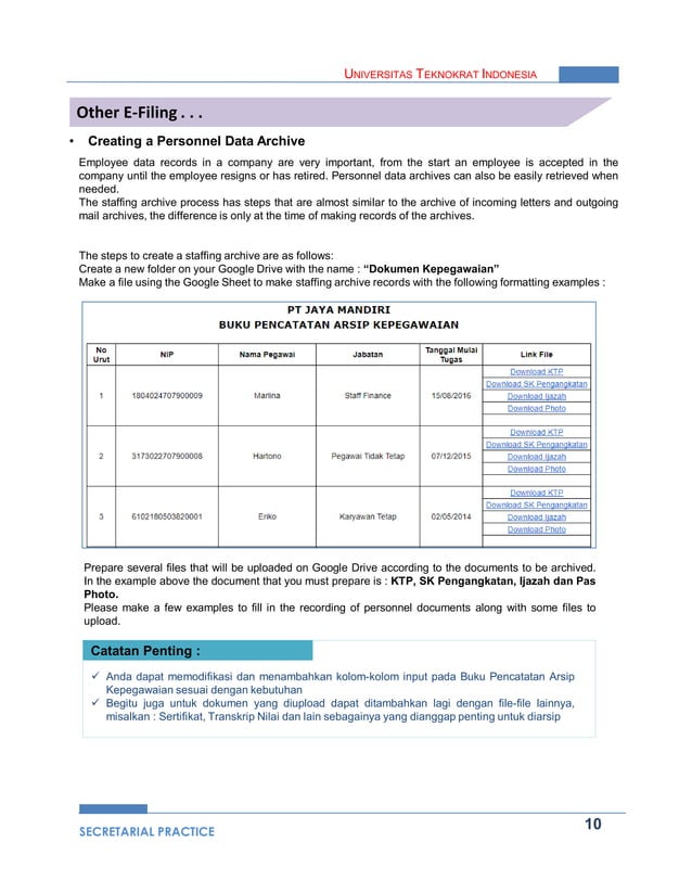 Modul e filing | PDF | Data Storage and Warehousing | Computing