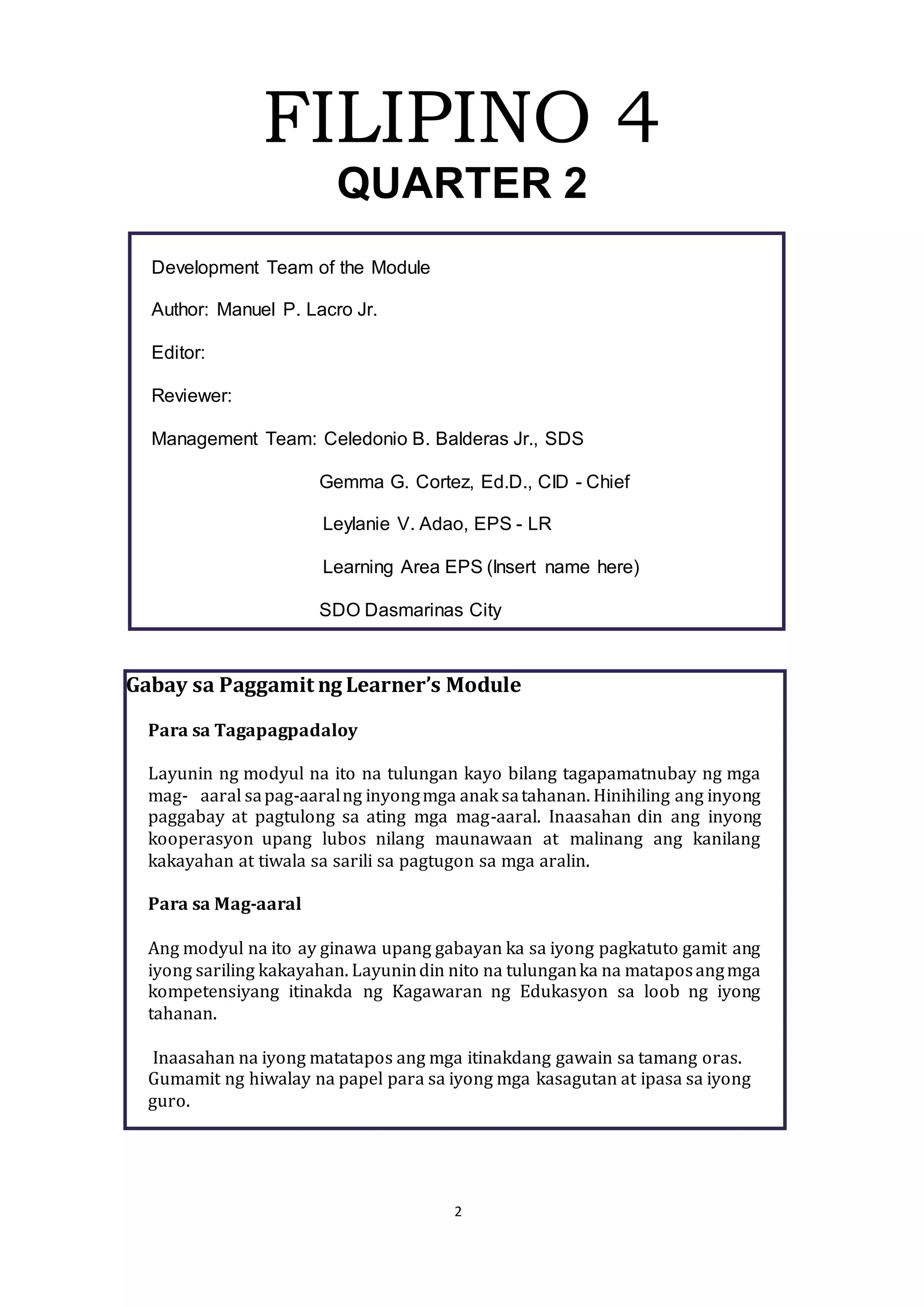 Module filipino-4-nakasusulat ng talatang naglalarawan | DOCX