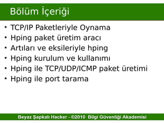 Hping, TCP/IP Paket Üretici | PDF