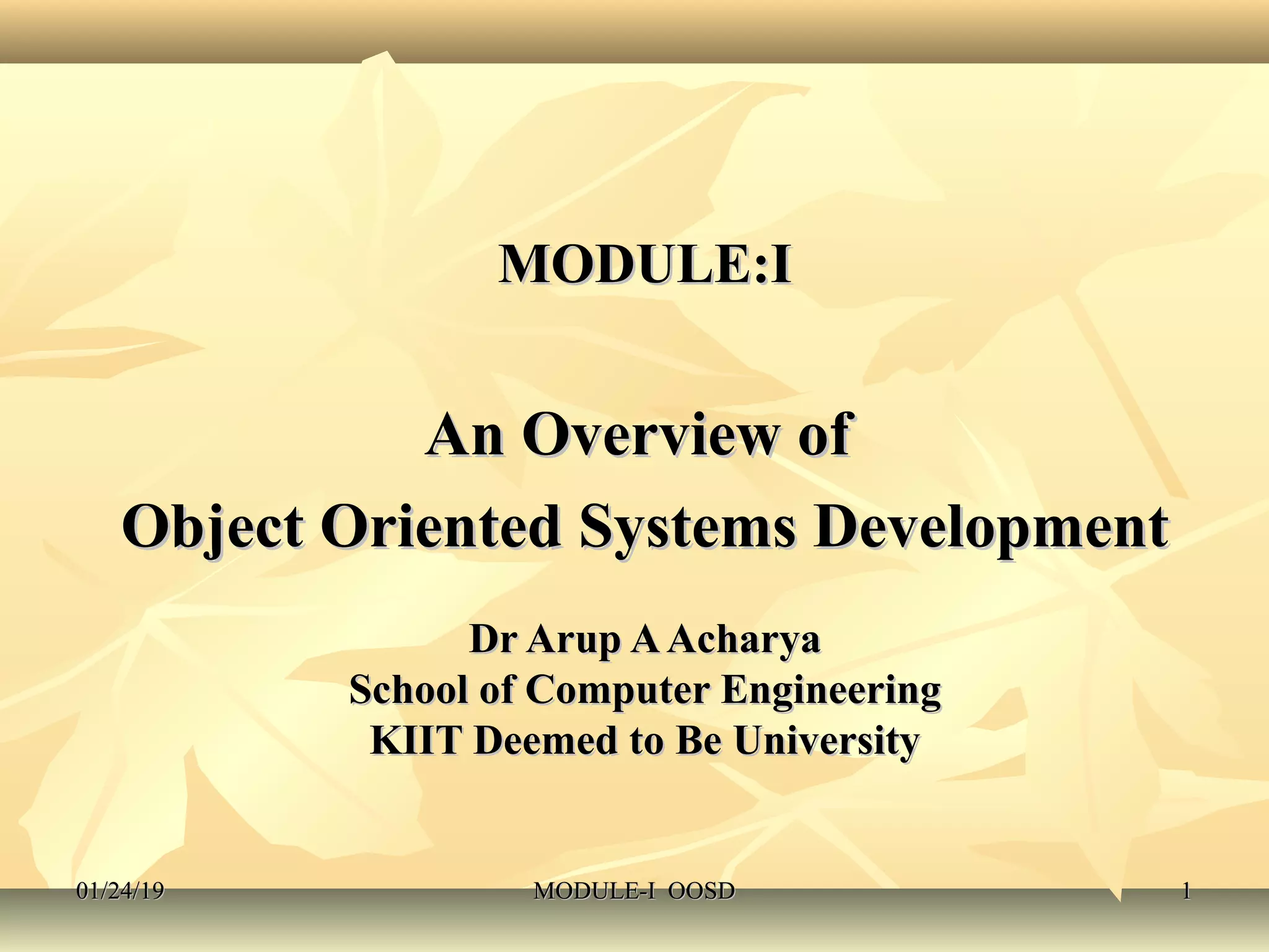 Object Oriented System Design | PPT