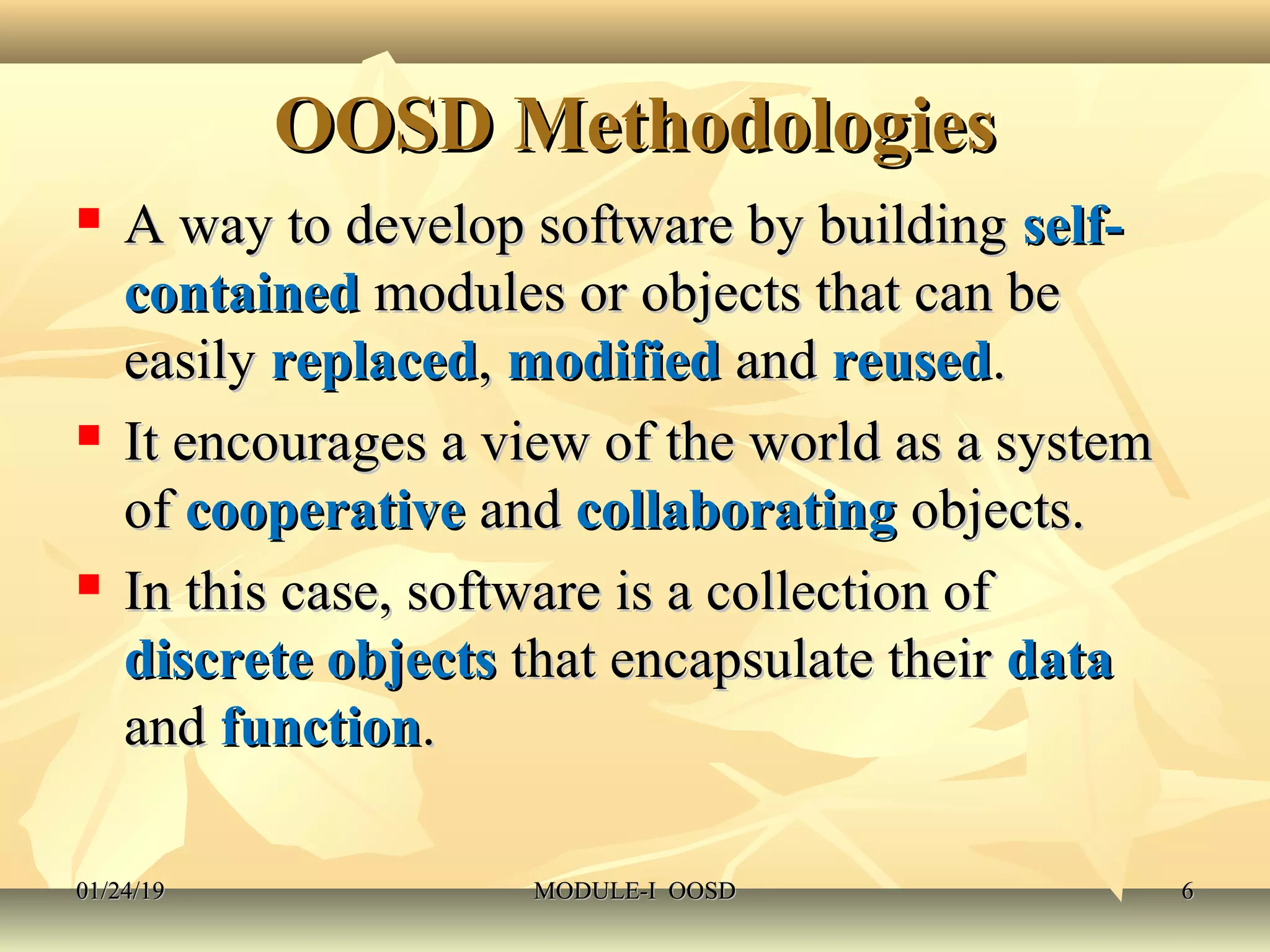 Object Oriented System Design Ppt