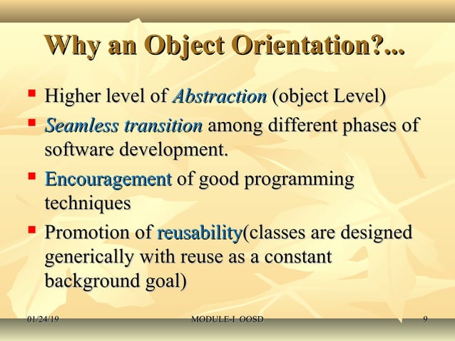 Object Oriented System Design | PPT