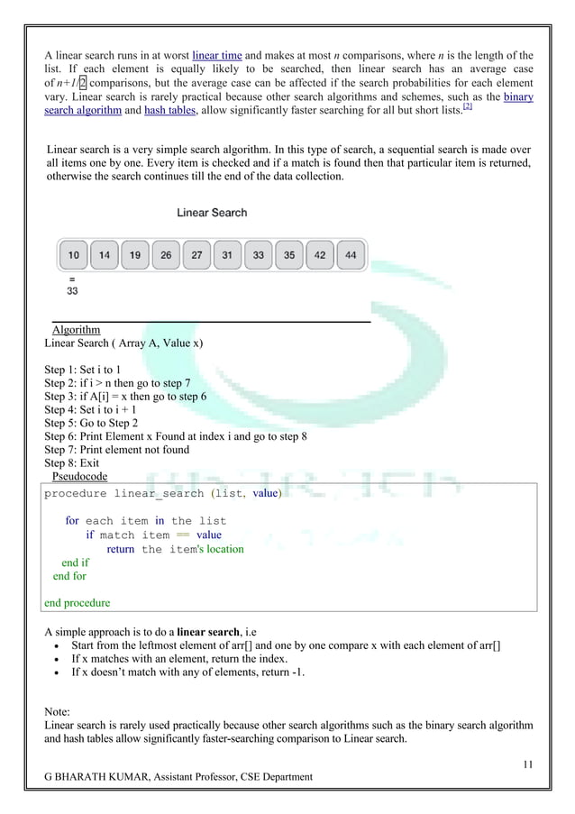 Introduction Of Data Structures And Algorithms By Gowru Bharath Kumar Pdf